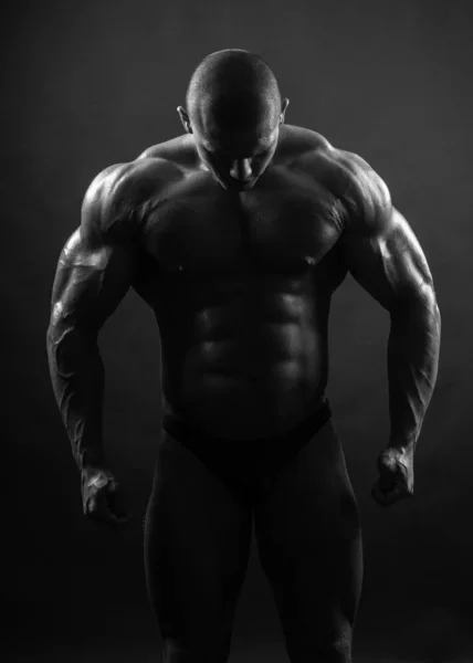 Fitness male model in studio - Stock Image - Everypixel