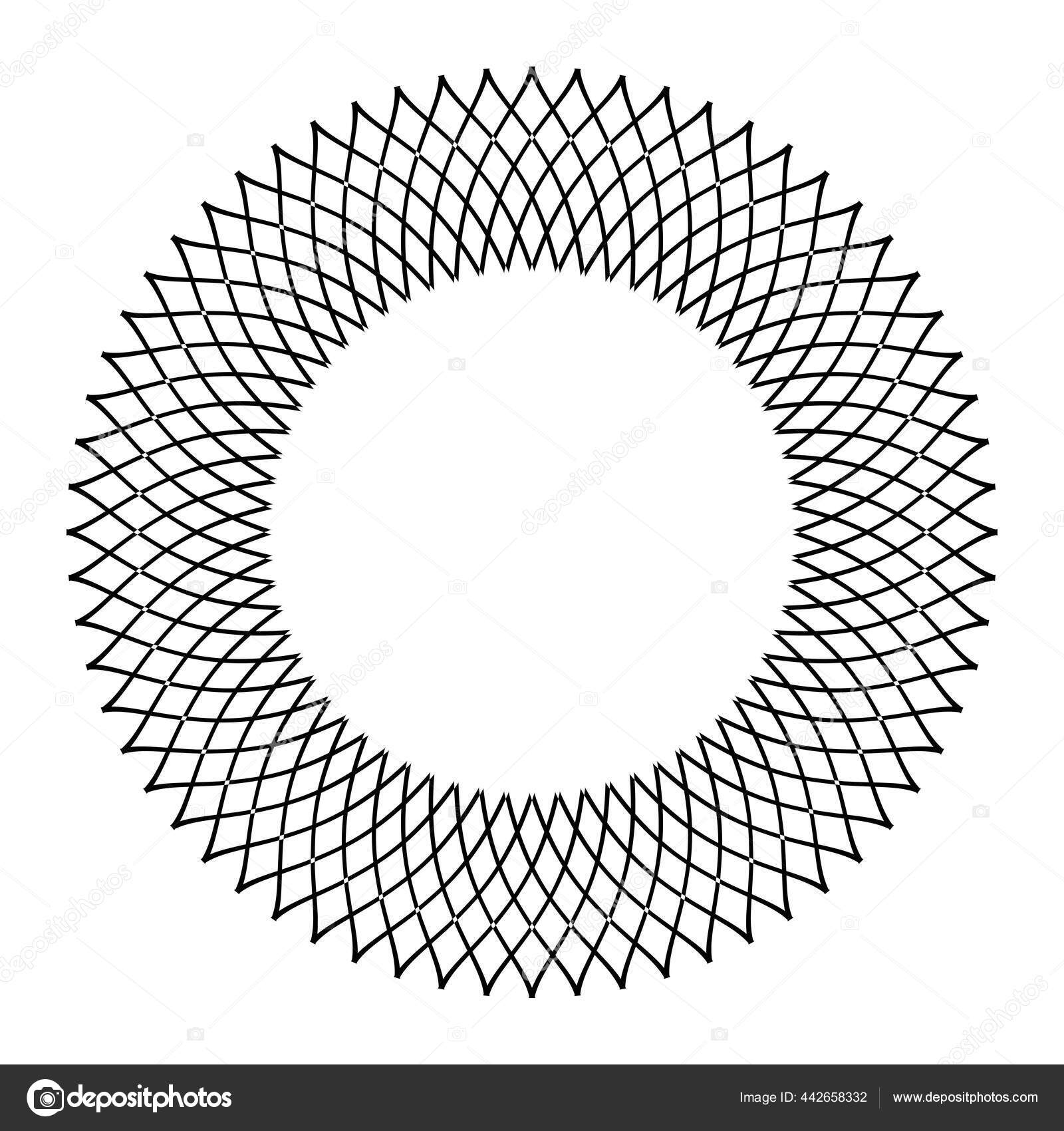Abstract Circle Pattern Decorative Frame Vector Art Stock Vector by ...