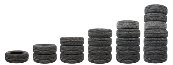 Stack of car wheels Stock Photos, Royalty Free Stack of car wheels ...