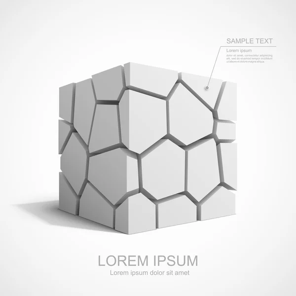 Colorful cracked cube Stock Vector Image by ©3d_kot #94931214