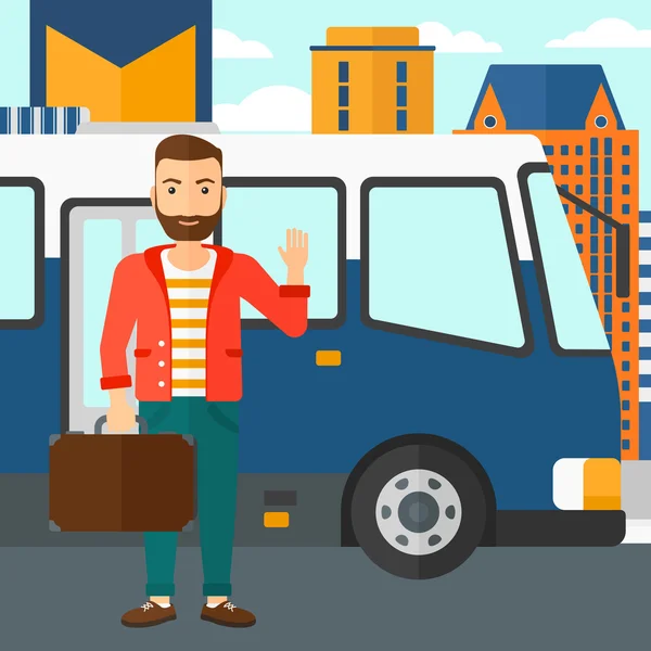 Man missing bus. Stock Vector by ©VisualGeneration 101172376