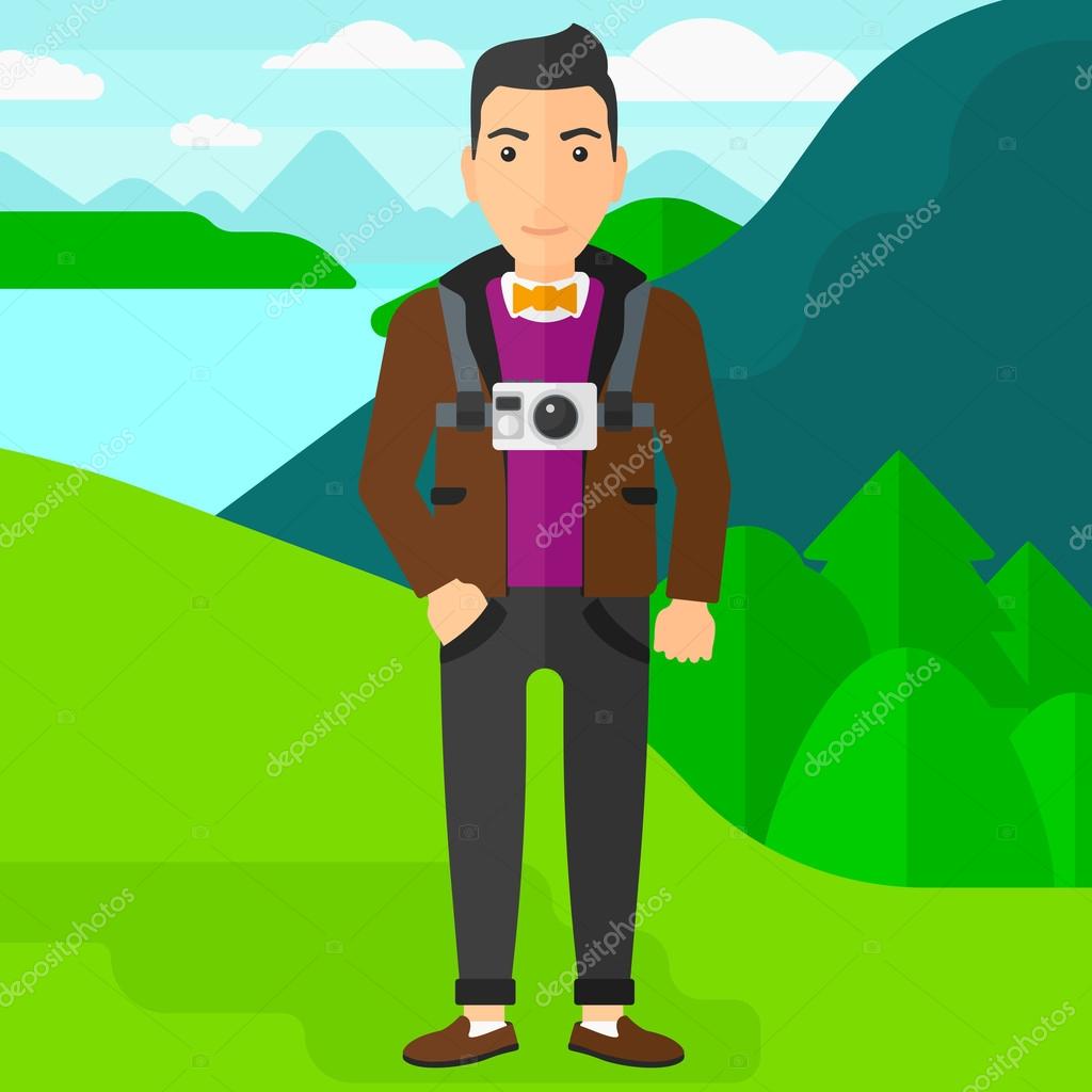 Man with camera on chest. Stock Vector Image by ©VisualGeneration ...