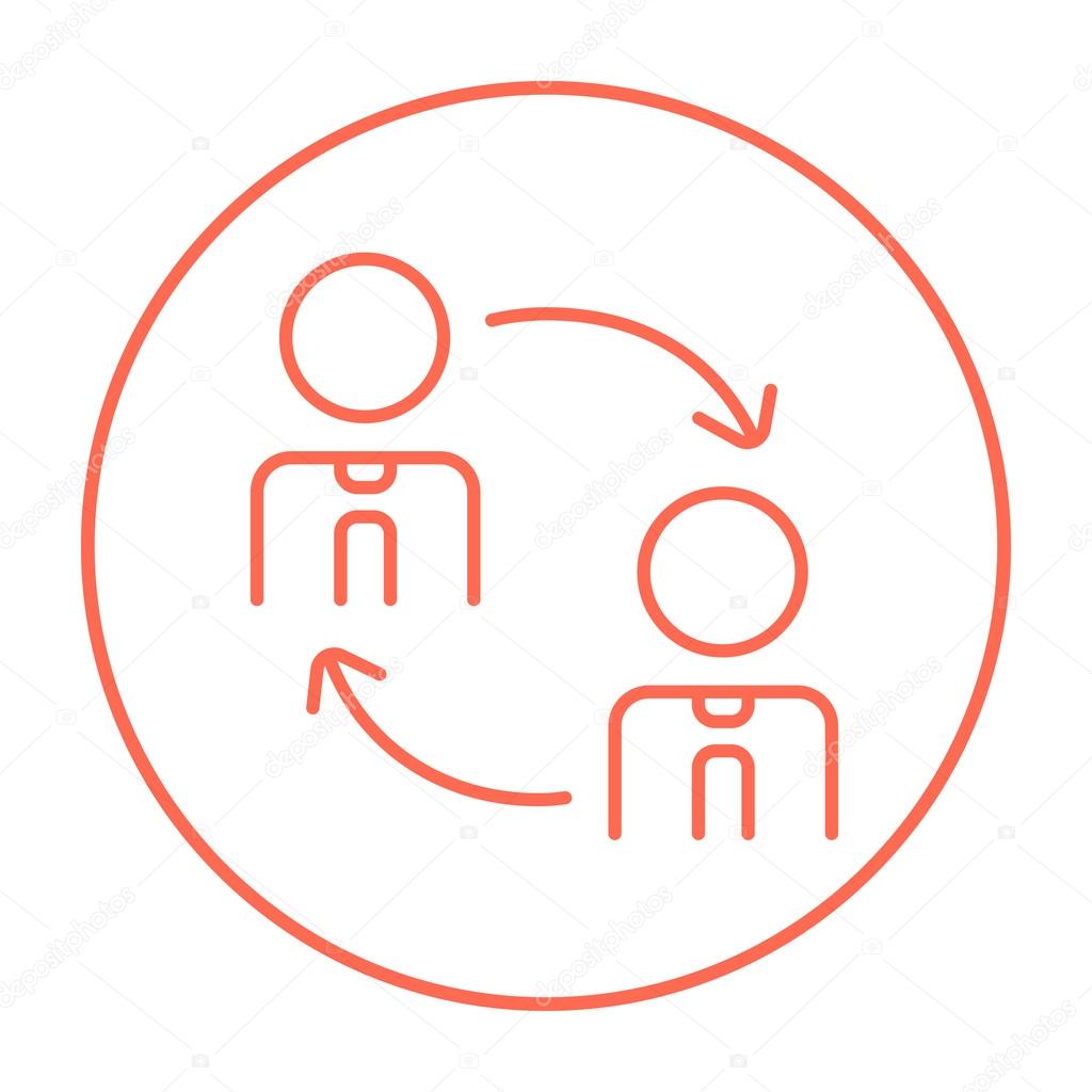 Staff turnover line icon. Stock Vector by ©VisualGeneration 103035608