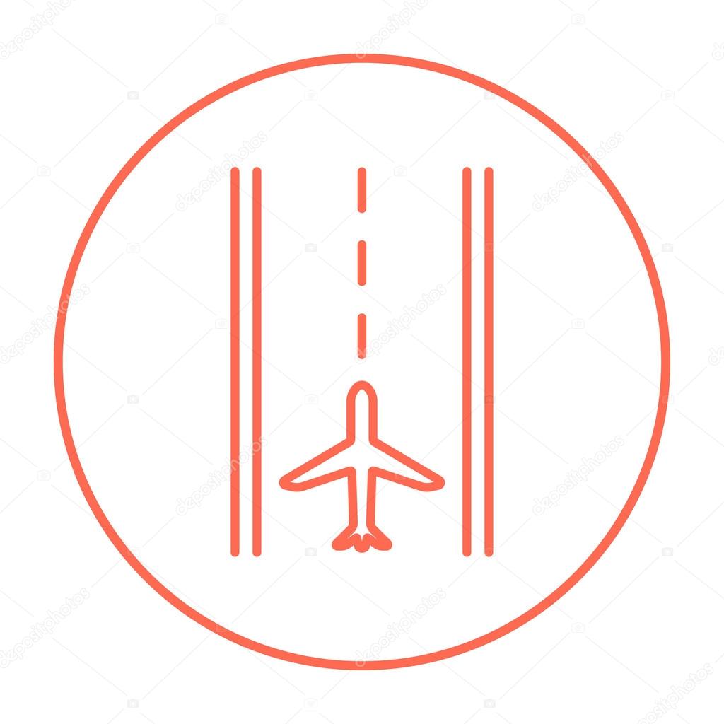 Airport runway line icon. — Stock Vector © VisualGeneration #103062544