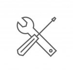 Wrench and screwdriver line icon Stock Vector Image by ©avicons #268762828