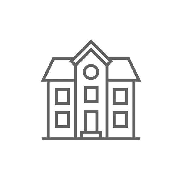 Two storey detached house line icon. Stock Vector Image by ...