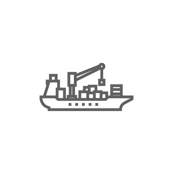 Cargo container ship line icon. Stock Vector Image by ©VisualGeneration ...