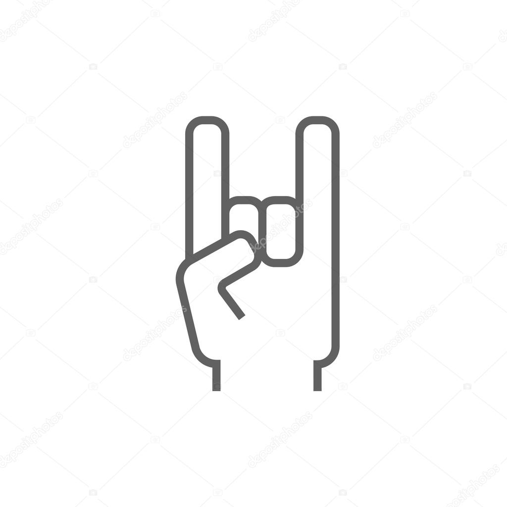 Rock And Roll Hand Logo Sign Of The Horns Heavy Metal Rock And Roll,