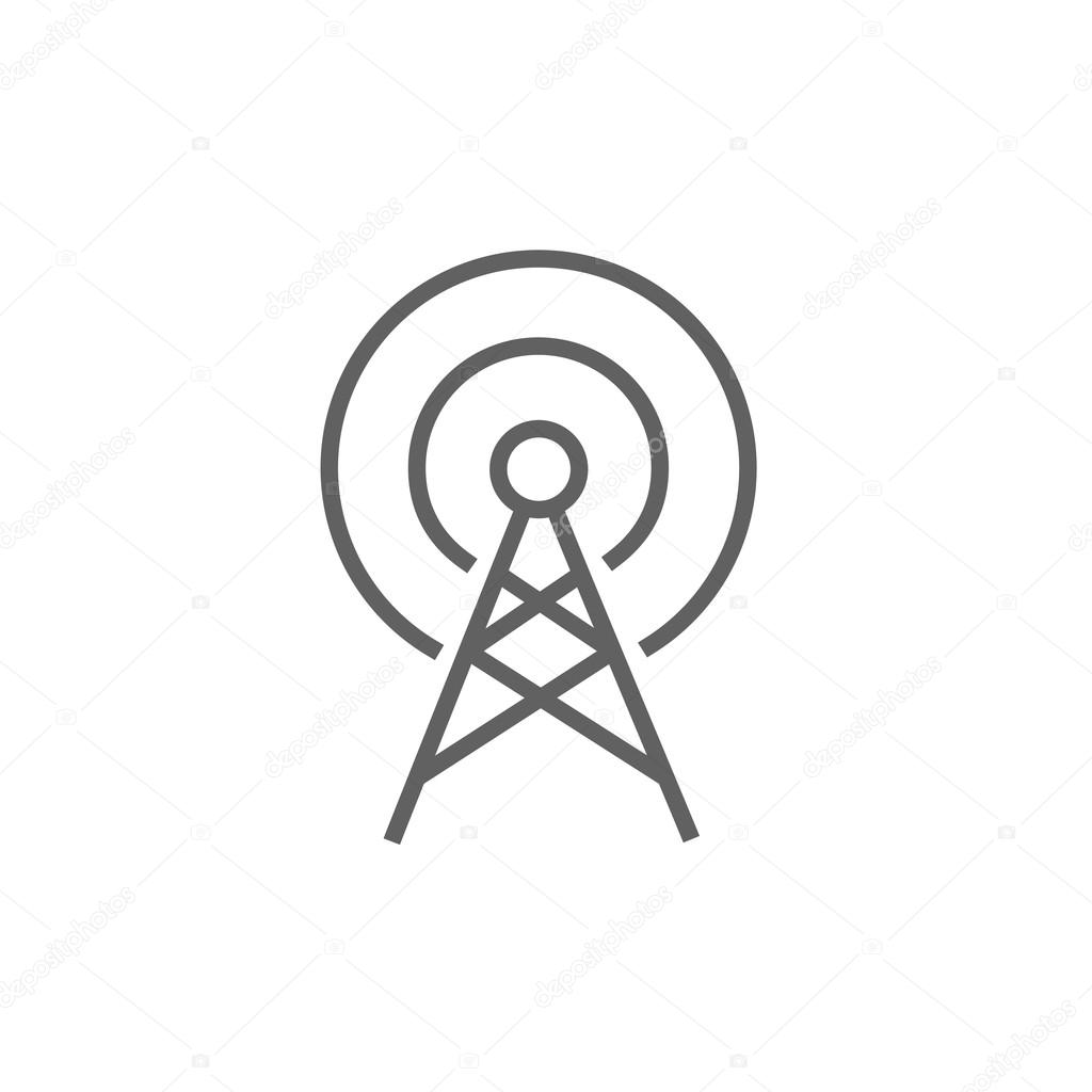 Icono de línea de antena . Vector de stock por ©VisualGeneration 103395728