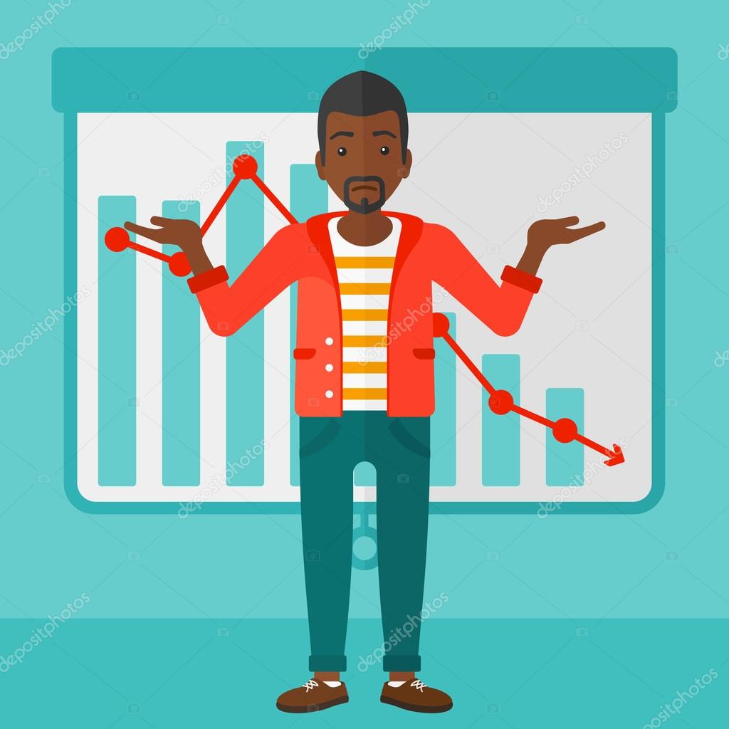 Man with decreasing chart. Stock Vector Image by ©VisualGeneration ...