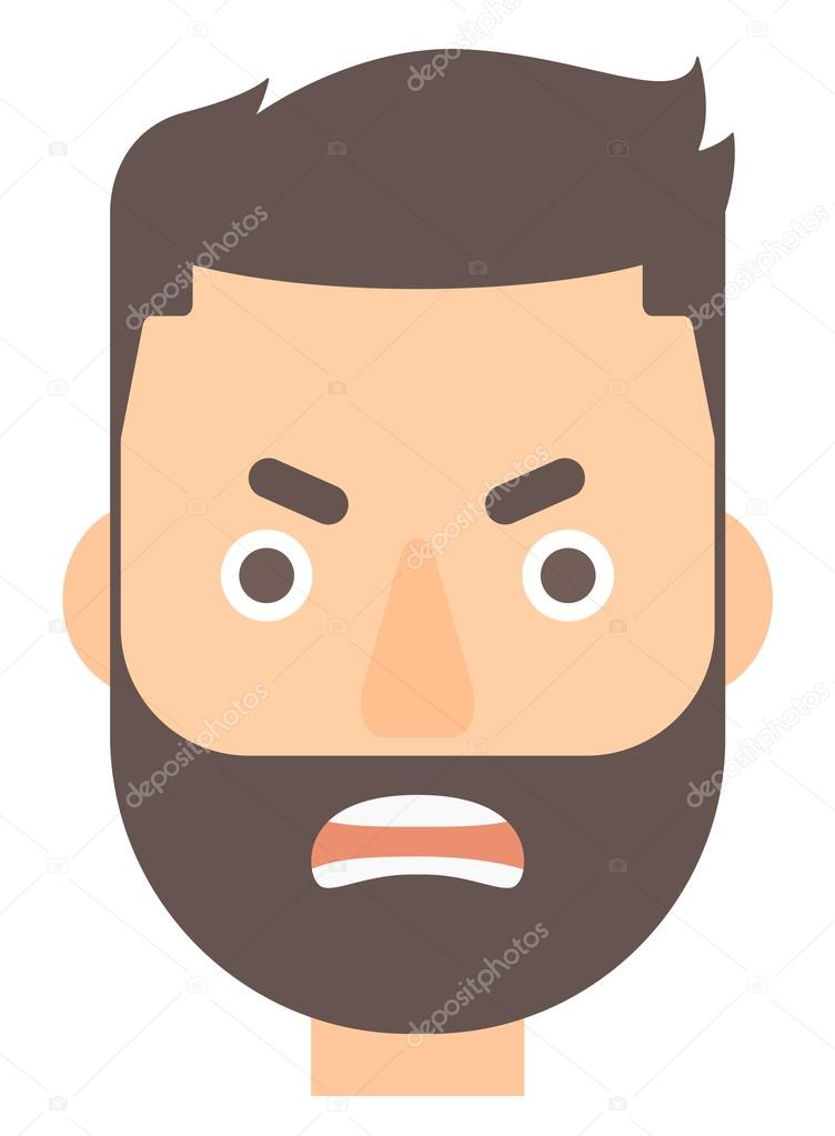 Raging man screaming. Stock Vector Image by ©VisualGeneration #104219704
