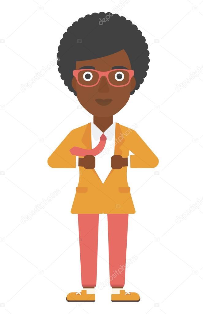 Woman taking off jacket. Stock Vector Image by ©VisualGeneration #104242856