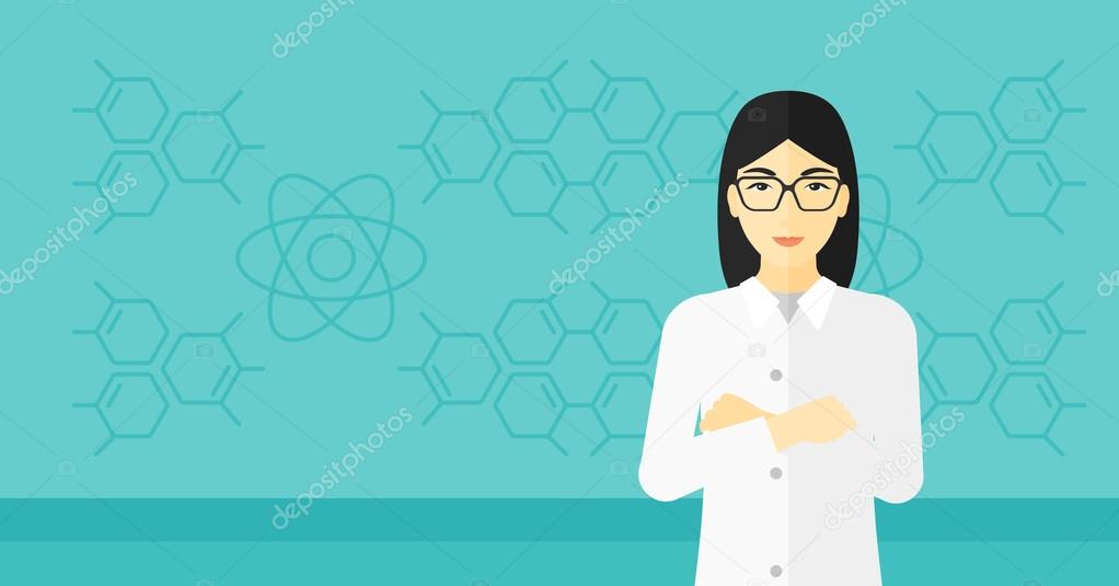 Female laboratory assistant. Stock Vector by ©VisualGeneration 104373818