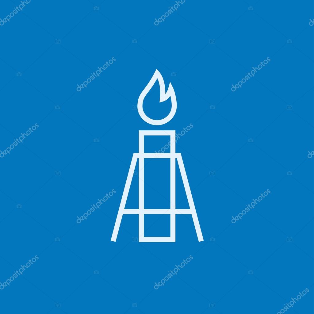 Gas flare line icon. Stock Vector Image by ©VisualGeneration #104483160