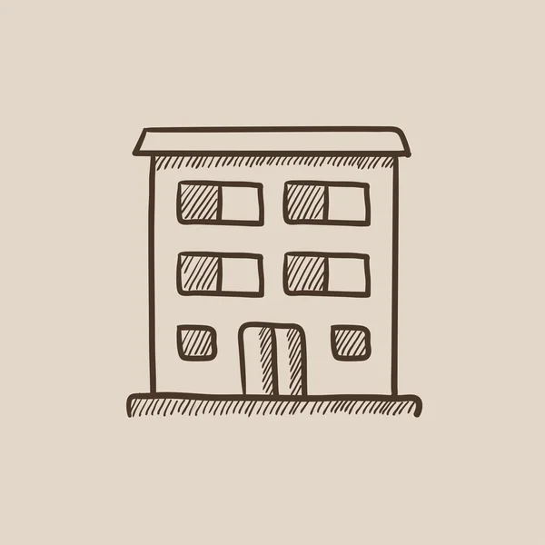 Condominium building sketch icon Stock Vector Image by ...
