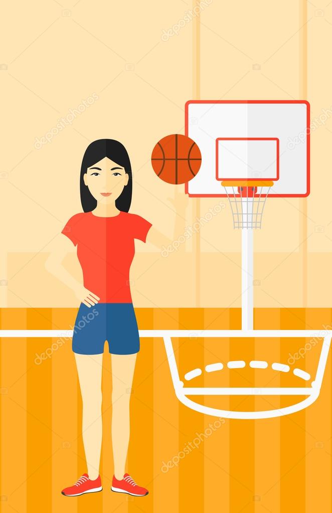Basketball player spinning ball. Stock Vector Image by ...