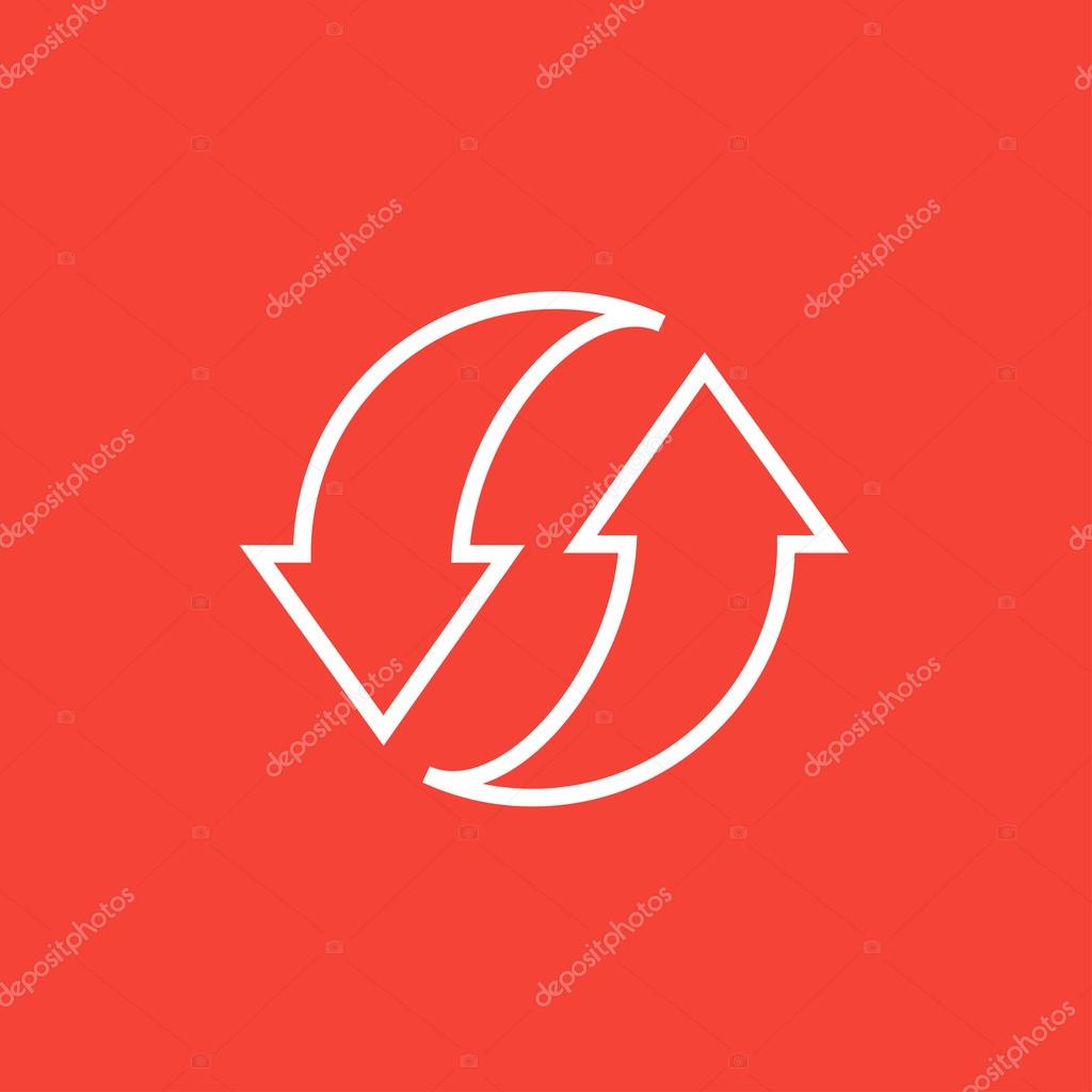 Two circular arrows line icon. Stock Vector by ©VisualGeneration 106118748