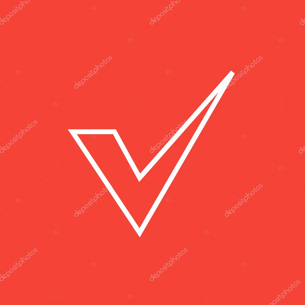 Tick line icon. Stock Vector Image by ©VisualGeneration #106132914