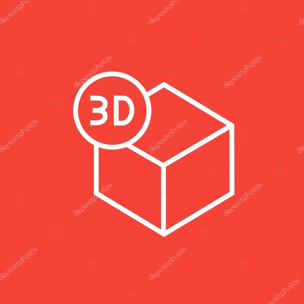 Three D box line icon. Stock Vector Image by ©VisualGeneration #106140650