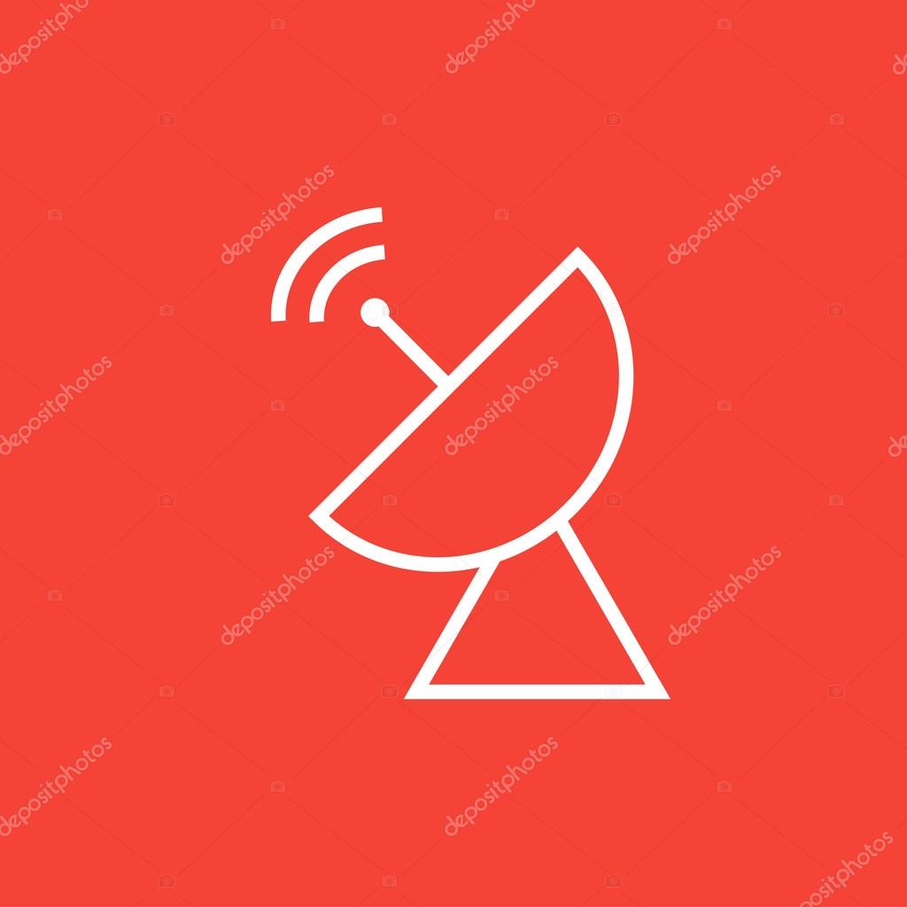 Radar satellite dish line icon. Stock Vector Image by ©VisualGeneration ...