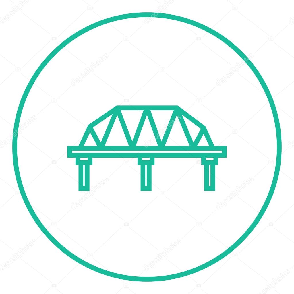 Rail way bridge line icon. Stock Vector Image by ©VisualGeneration ...