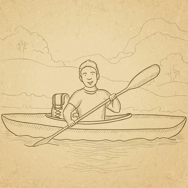 Water sport, canoe hand drawn outline doodle icon. Stock Vector Image ...