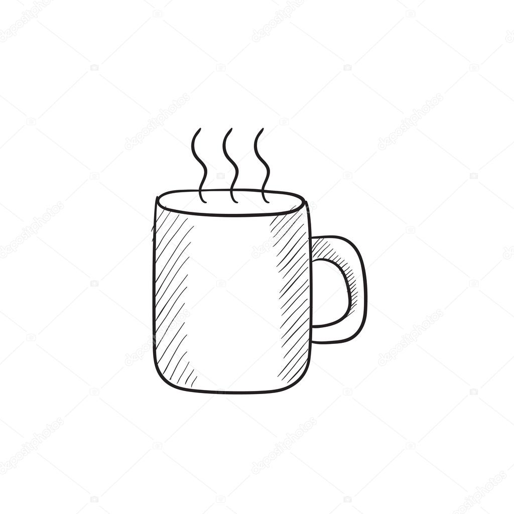 Mug of hot drink sketch icon. Stock Vector Image by ©VisualGeneration ...