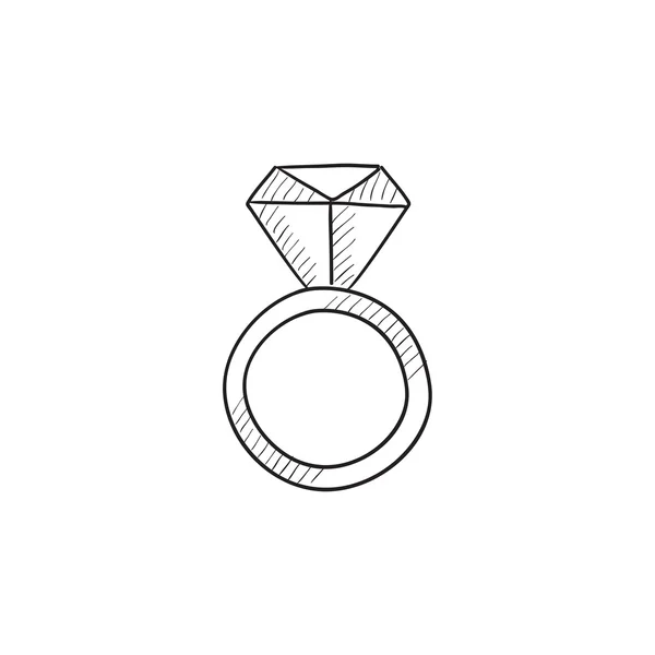 Diamond ring icon drawn in chalk. Stock Vector Image by ...