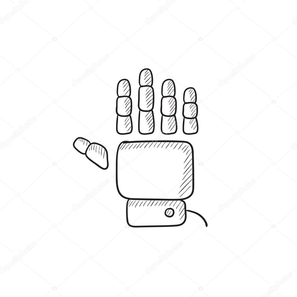 Robot hand sketch icon. Stock Vector Image by ©VisualGeneration #112232492