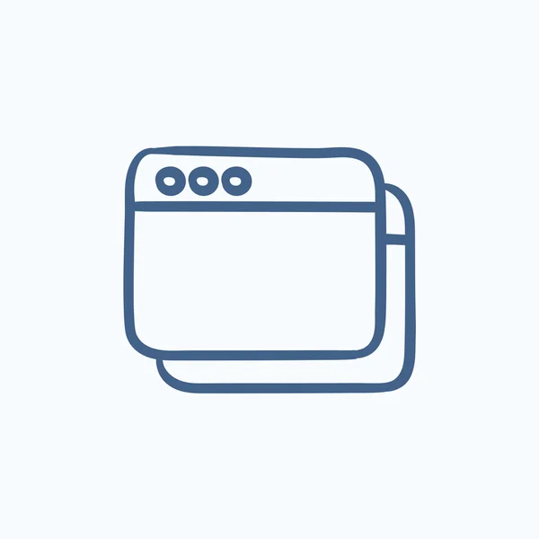 Browser window with cloud sketch icon. Stock Vector by ...