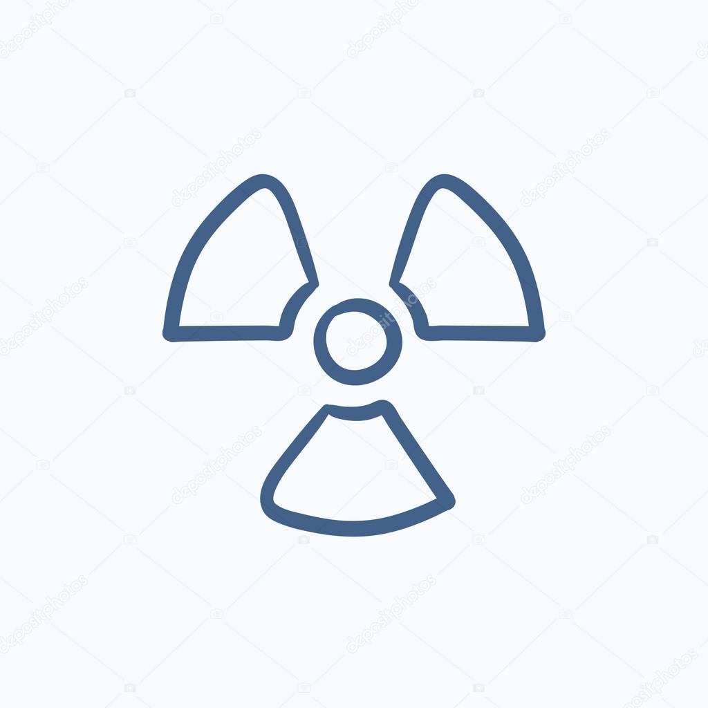 Ionizing radiation sign sketch icon. Stock Vector by ©VisualGeneration ...