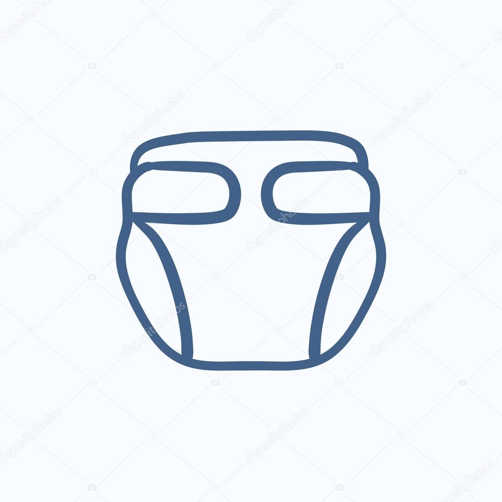 Baby diaper sketch icon. Stock Vector Image by ©VisualGeneration #113297398