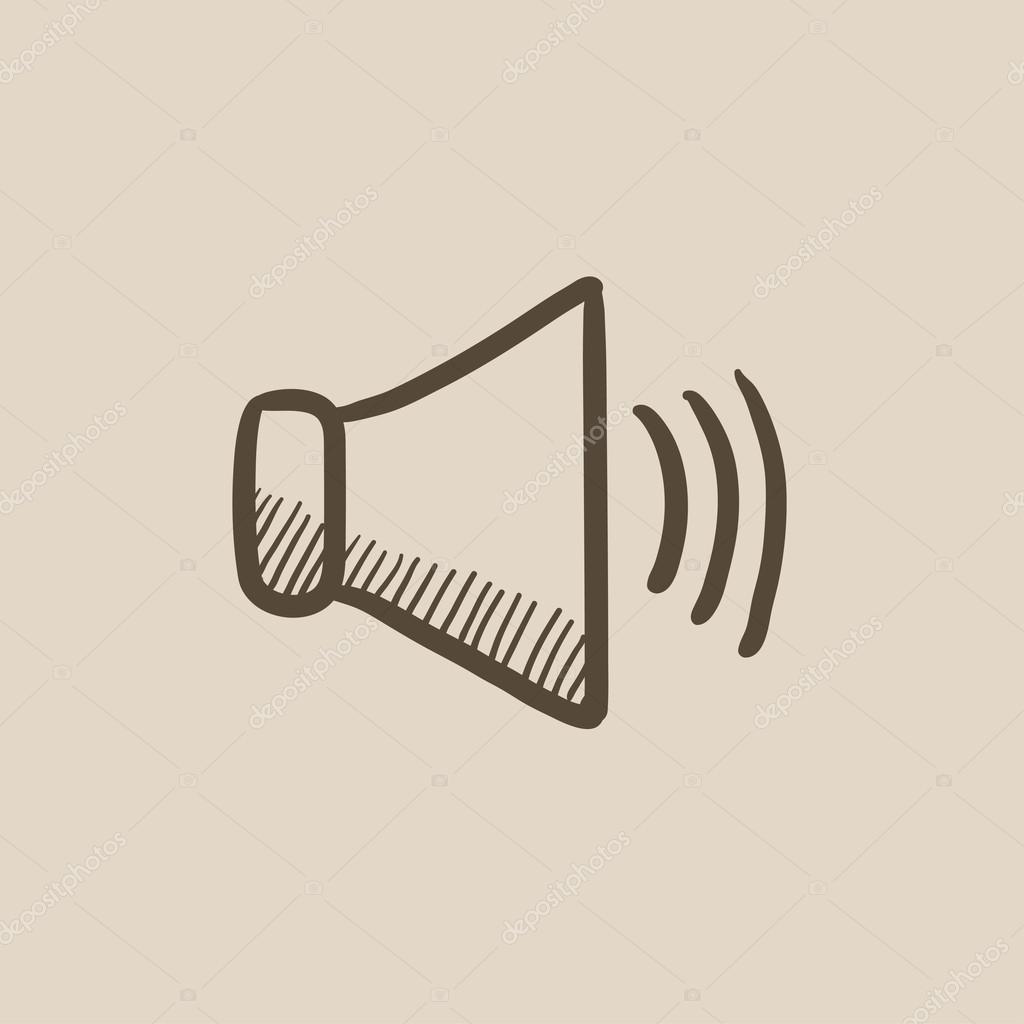 Speaker volume sketch icon. Stock Vector Image by ©VisualGeneration ...