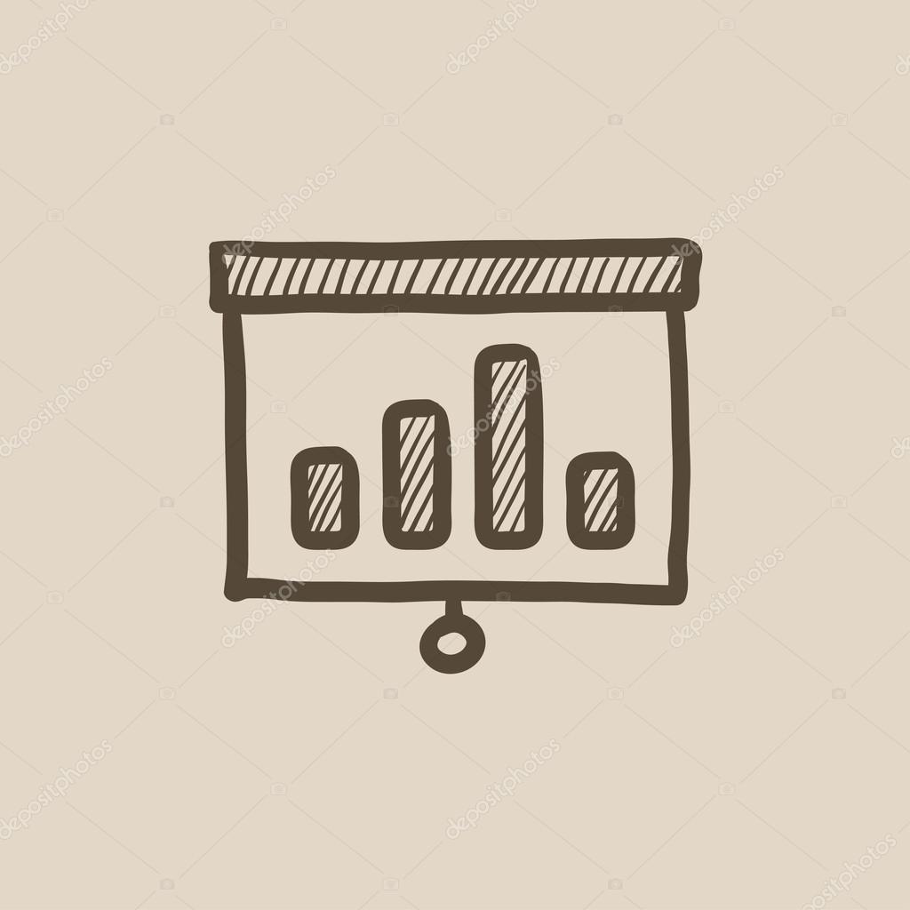 Projector roller screen sketch icon. Stock Vector by ©VisualGeneration ...