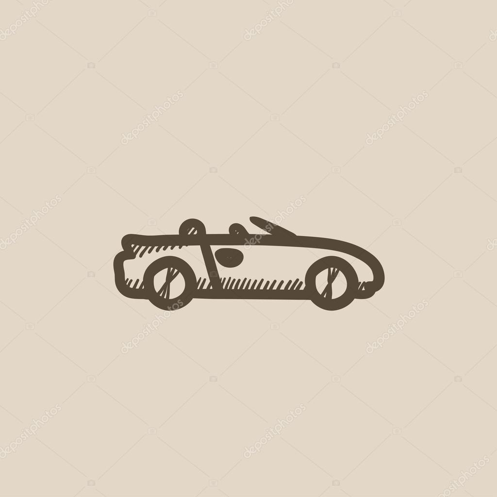 Convertible car sketch icon. Stock Vector Image by ©VisualGeneration ...