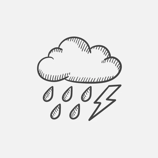 Rain Cloud Line Drawing