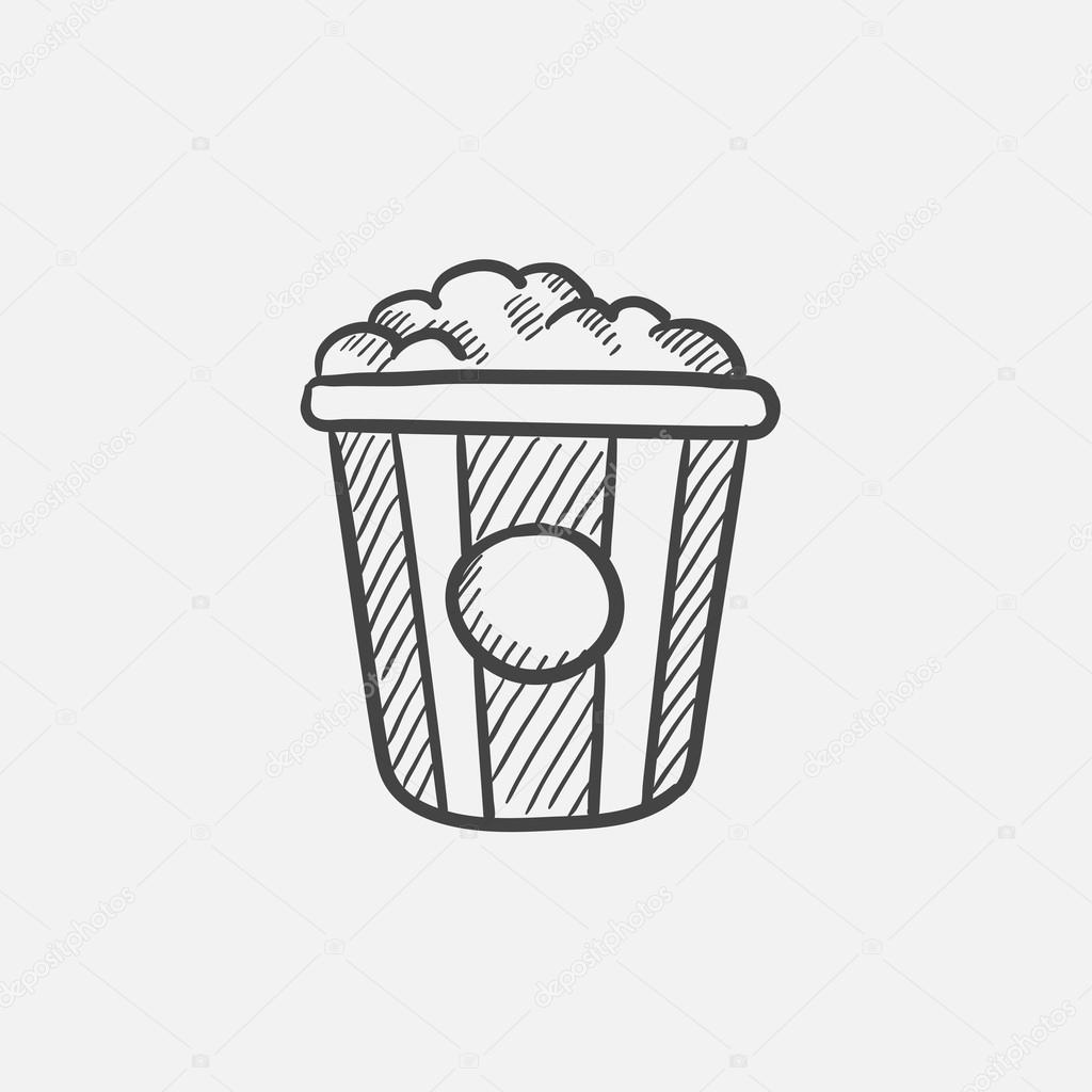 Popcorn sketch icon. Stock Vector by ©VisualGeneration 118855146