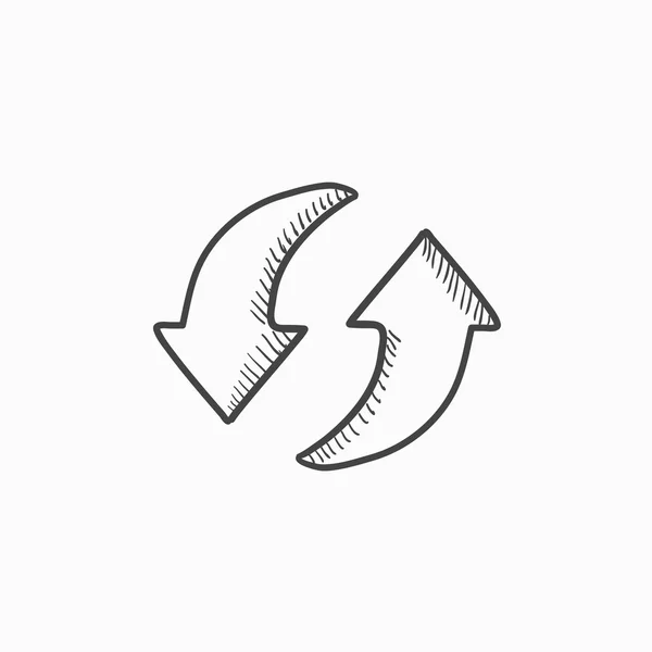 Two circular arrows sketch icon. Stock Vector by ©VisualGeneration ...