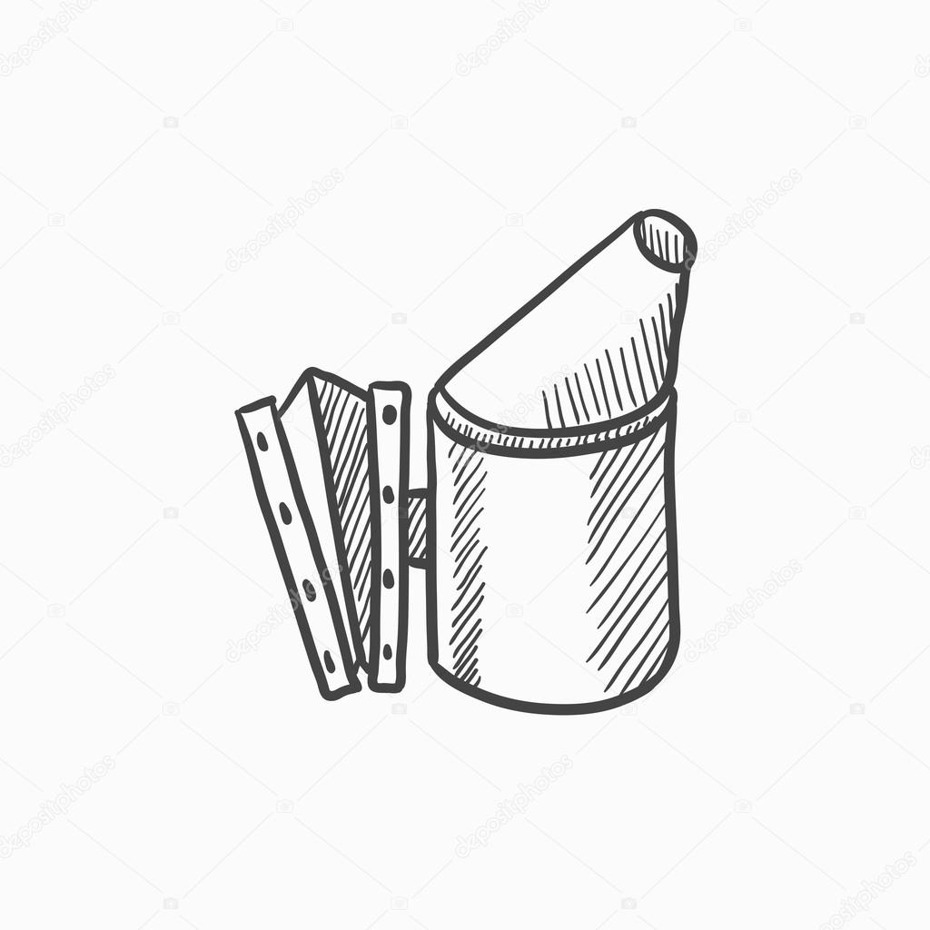 Bee hive smoker sketch icon. Stock Vector by ©VisualGeneration 118935440