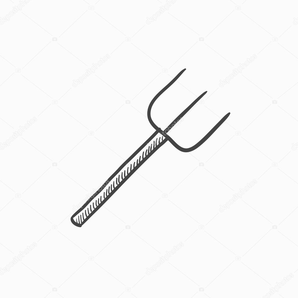 Pitchfork sketch icon. Stock Vector Image by ©VisualGeneration #118935470