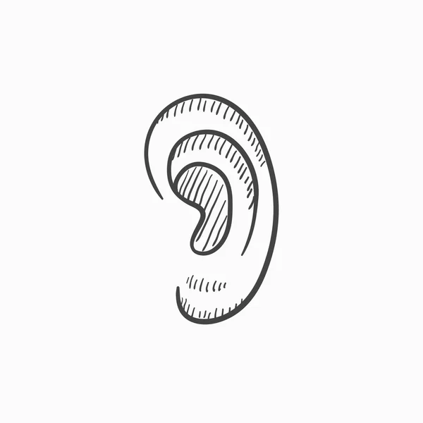 Human ear sketch icon. Stock Vector Image by ©VisualGeneration #118948402
