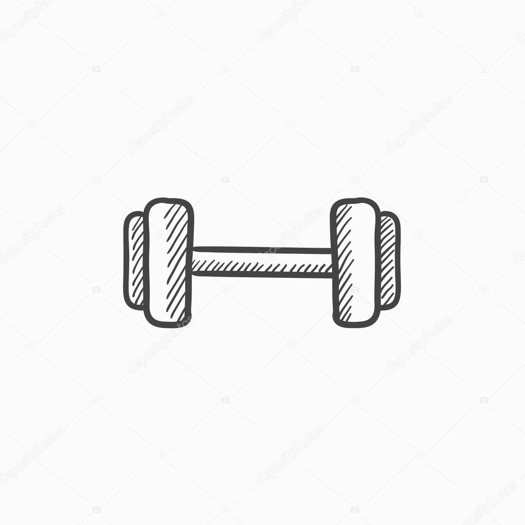 Icono de boceto de mancuerna . Vector de stock #118951532 de ...