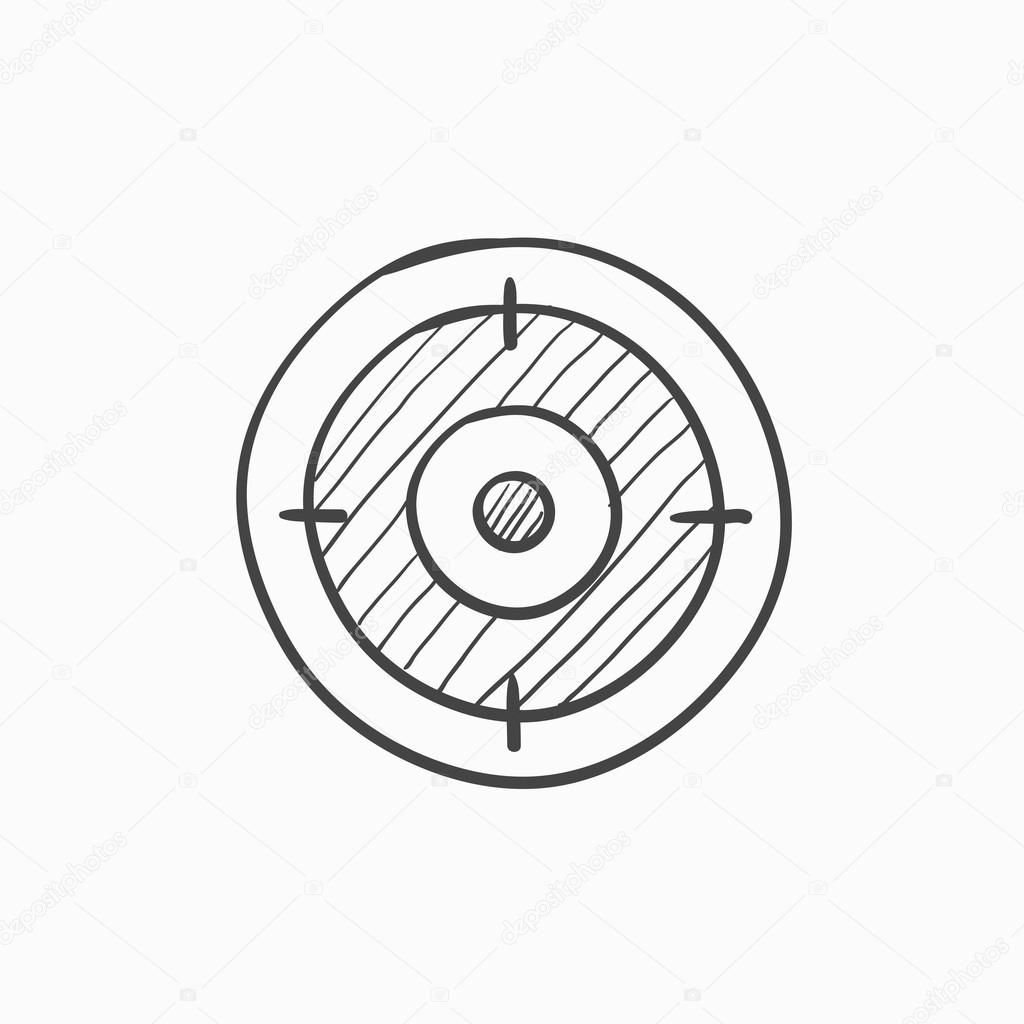 Target board sketch icon. Stock Vector Image by ©VisualGeneration ...