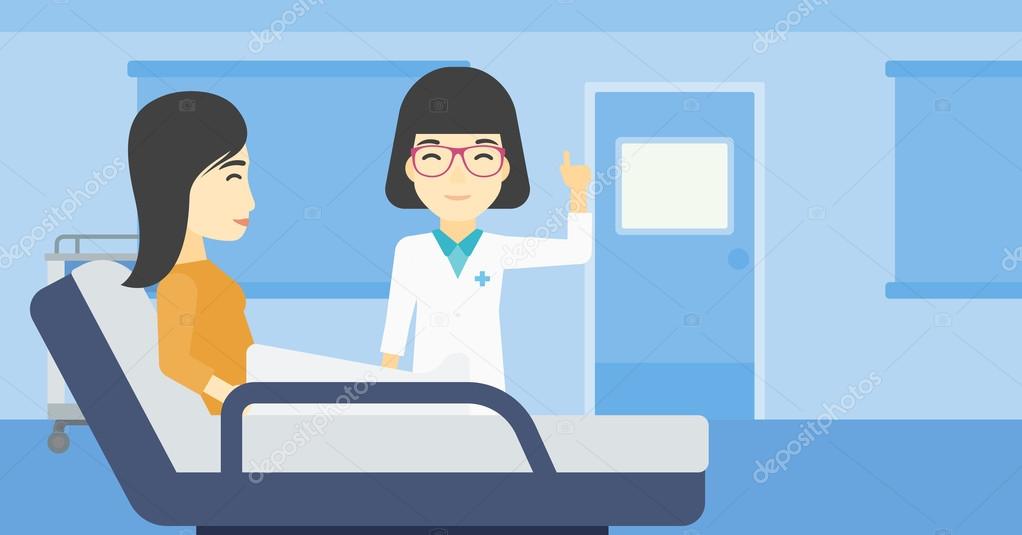 Doctor visiting patient vector illustration. ⬇ Vector Image by ...