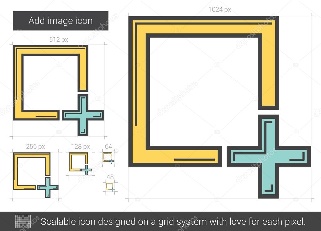 Add image line icon. Stock Vector Image by ©VisualGeneration #122716698