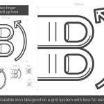 Two-finger scroll up line icon. Stock Vector Image by ©VisualGeneration ...