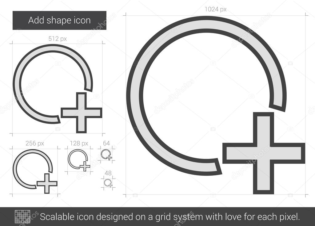Add shape line icon. Stock Vector Image by ©VisualGeneration #123403638