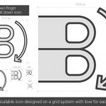 Two-finger scroll up line icon. Stock Vector Image by ©VisualGeneration ...