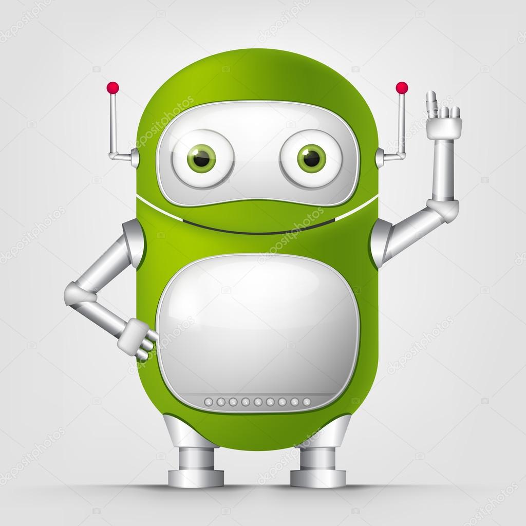Cartoon Character green robot Stock Illustration by ©VisualGeneration ...