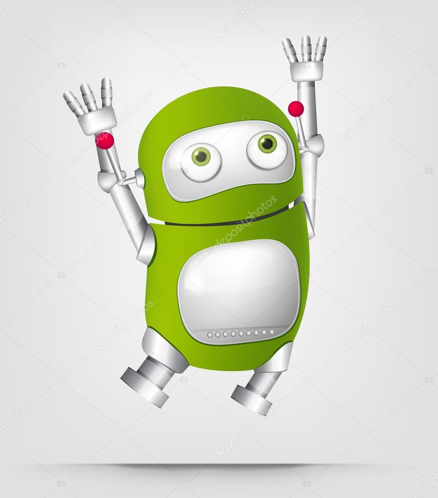 Green robot character Stock Illustration by ©VisualGeneration #124211046